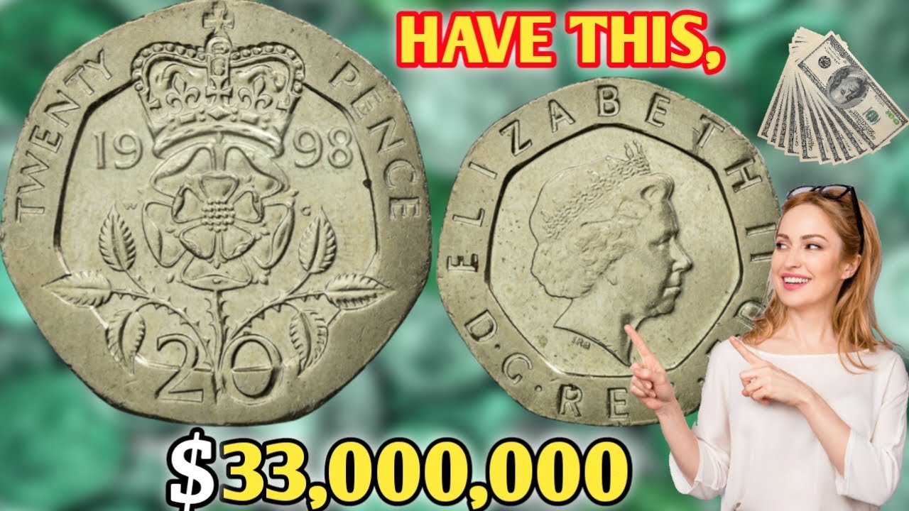 1998 Twenty New Pence_Elizabeth II(2nd Portrait)_United Kingdom ...