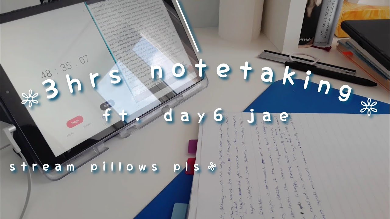 3 hrs of notetaking ft. day6 jae twitch stream ! hehe also stream ...