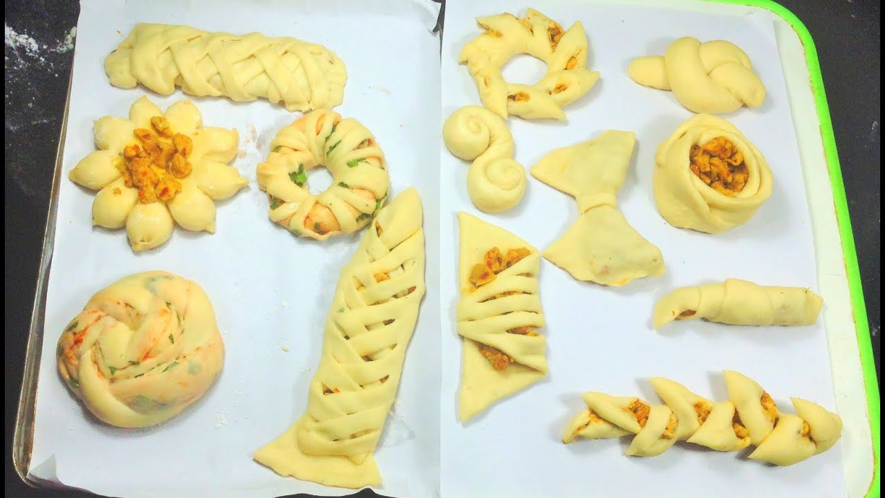 13 Unique Bread Shapes with Chicken Filling | Easy braiding techniques ...