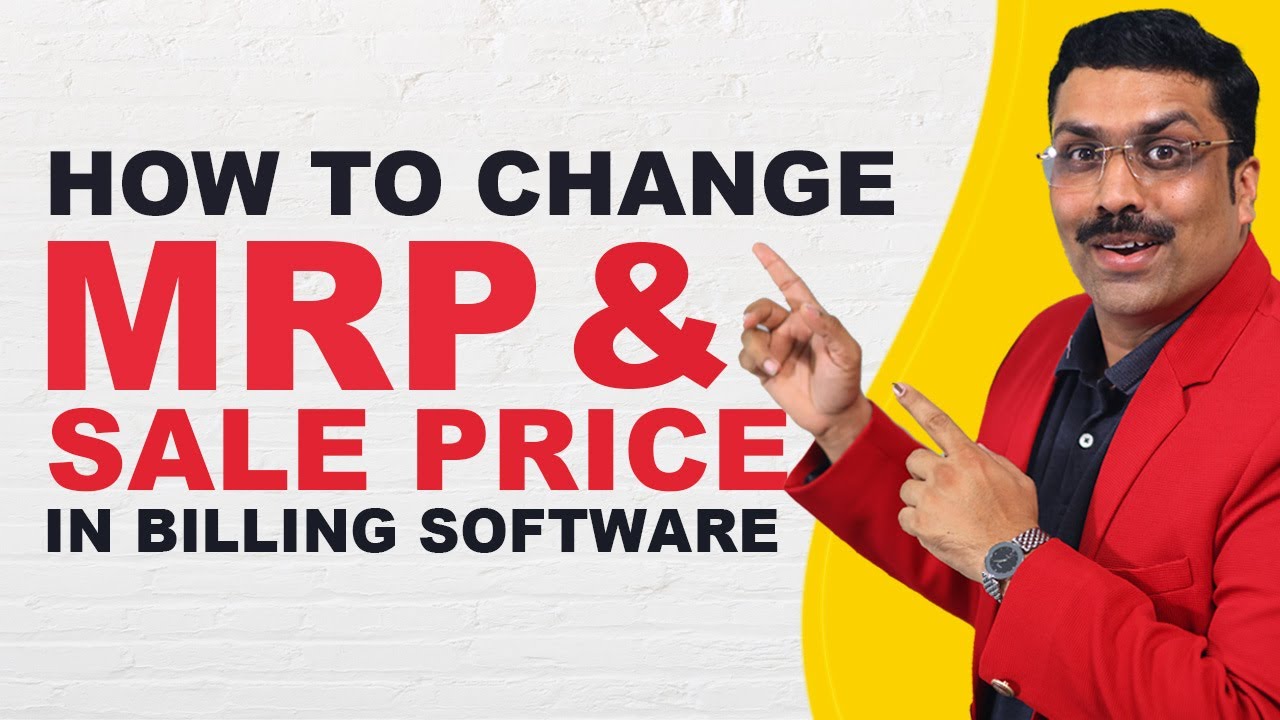How to edit MRP and Sale Price in Billing software - YouTube