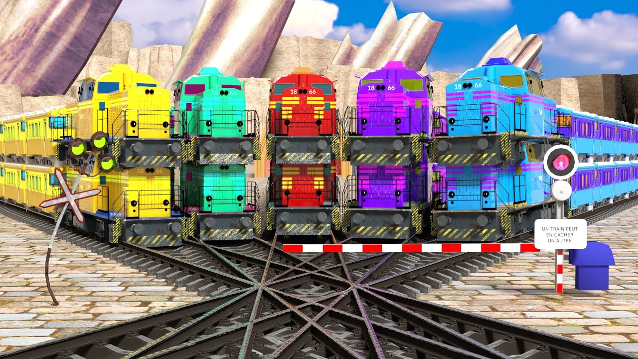 【踏切アニメ】あぶない電車 Unstoppable Endless Train 🚦 | Fumikiri 3D Railroad ...