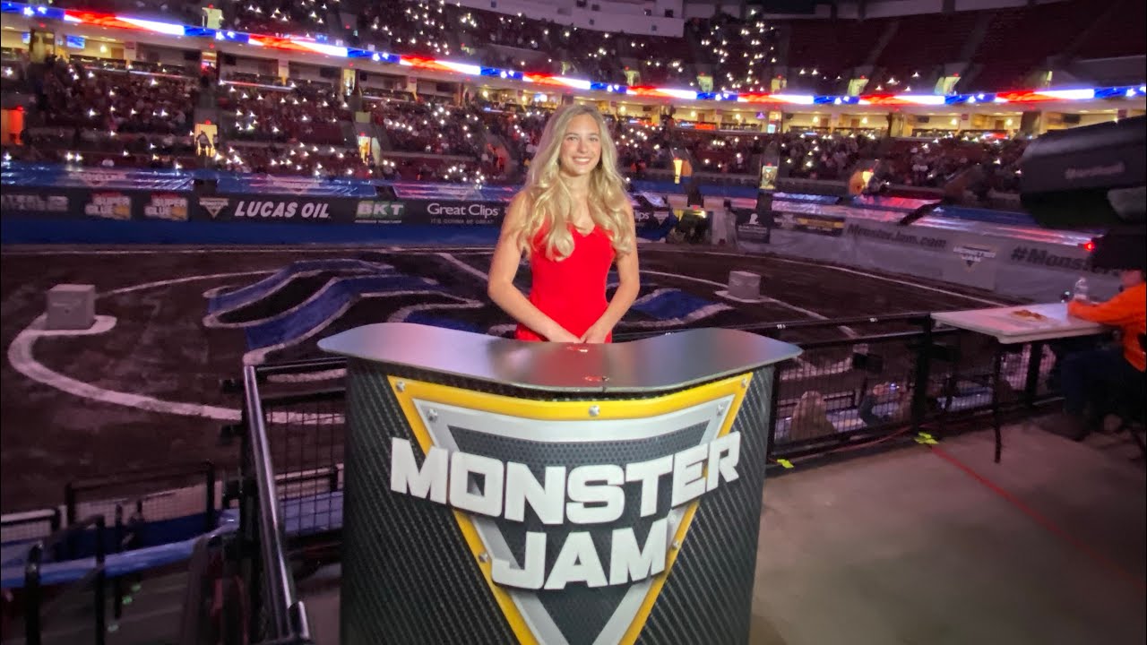 AMAZING National Anthem 2023 Monster Jam Columbus Ohio 16 year old Katie Carson - YouTube