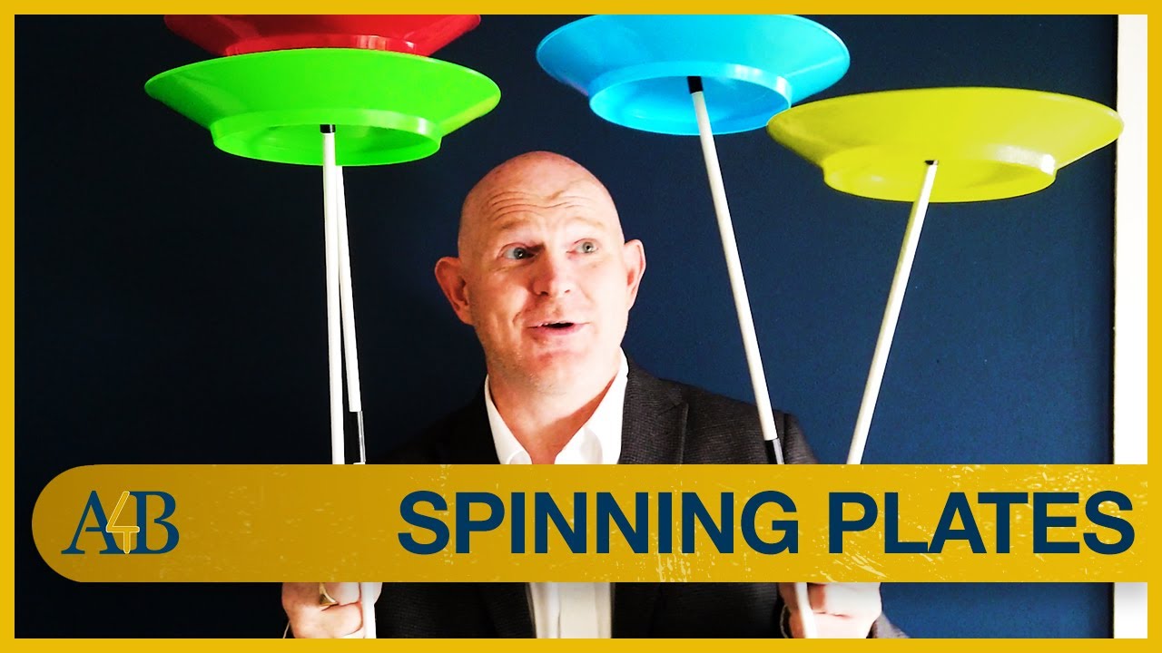 How many plates can Gary spin before he drops them? - YouTube