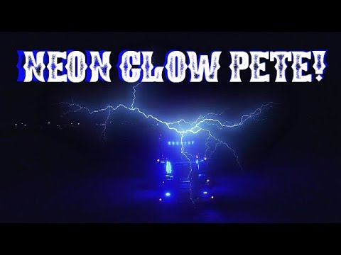 Amazing, Beautiful! Peterbilt Show Truck NEON GLOW! - YouTube