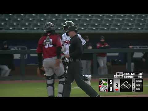 A's prospect Rodney Green, Jr. launches two HRs, April 8, 2025 - YouTube