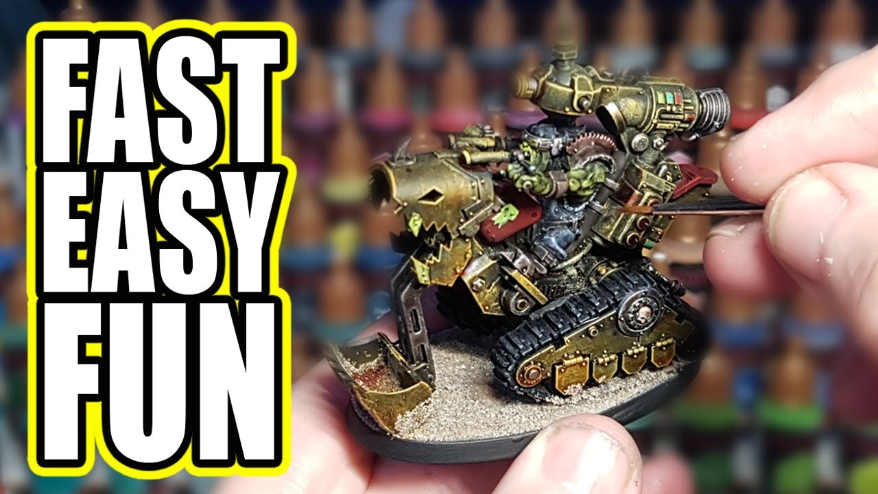 Miniature Painting in UNDER 13 Minutes - Ork Kitbash - YouTube