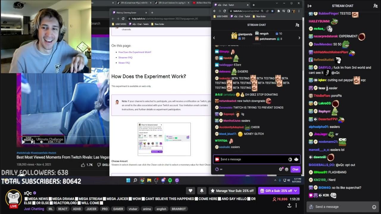 xQc react to new Twitch Cheer - YouTube