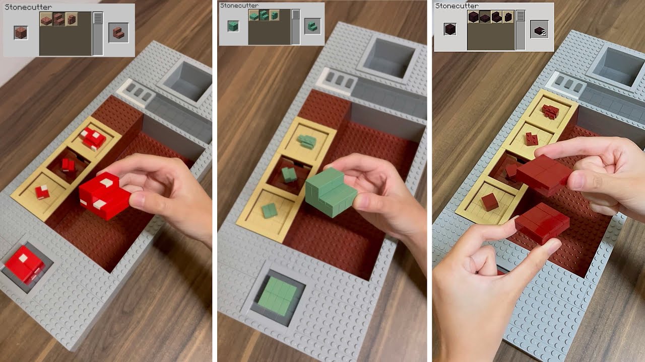Cutting Minecraft Blocks Using Stonecutter BUT Lego! - YouTube