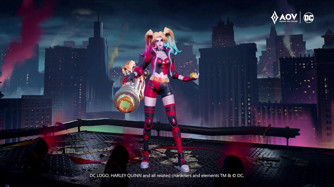 Harley Quinn Lobby Animation - Garena AOV (Arena of Valor) - YouTube