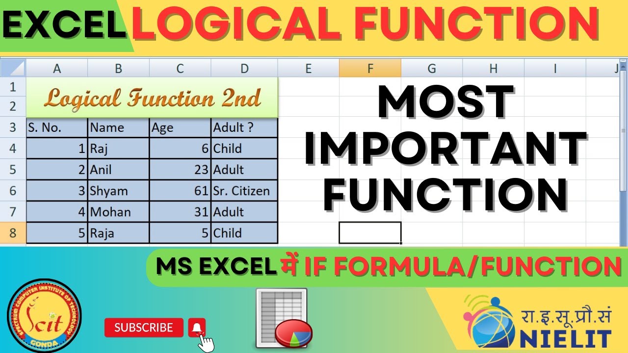 Logical Function In Ms Excel Best Formula In Ms Excel Important 2521