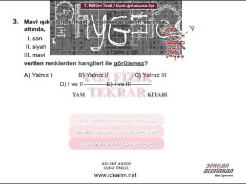 tam tekrar renk-aydınlanma-ses 3.soru