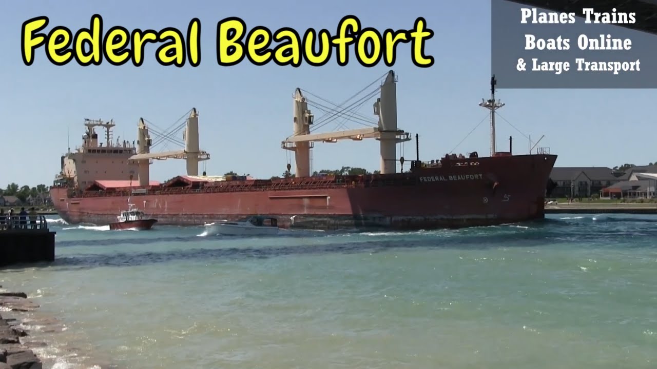 200m Federal Beaufort Bulk Carrier Cargo Ship In St Clair River - YouTube