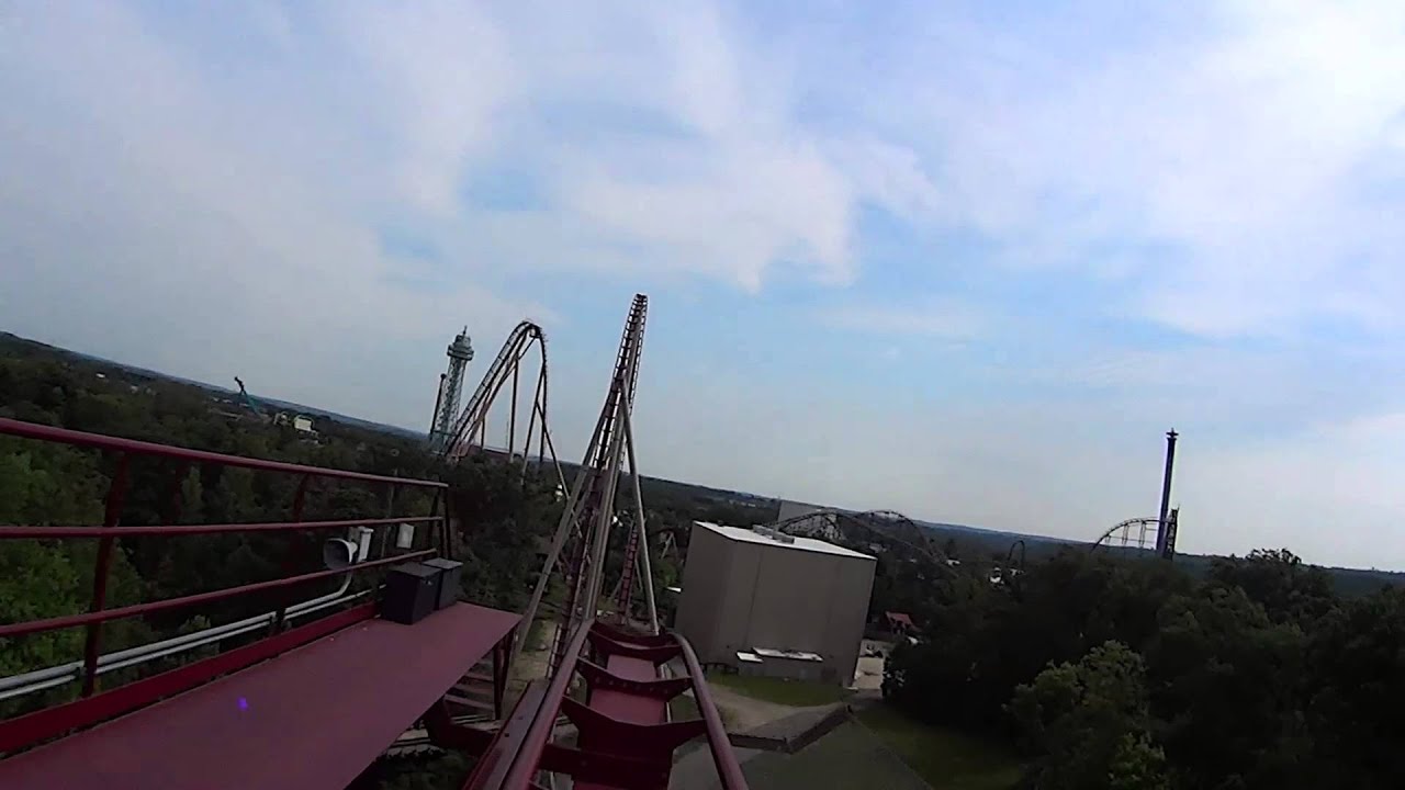 Kings Island's "Diamondback" Roller Coaster filmed with my Sony Action ...