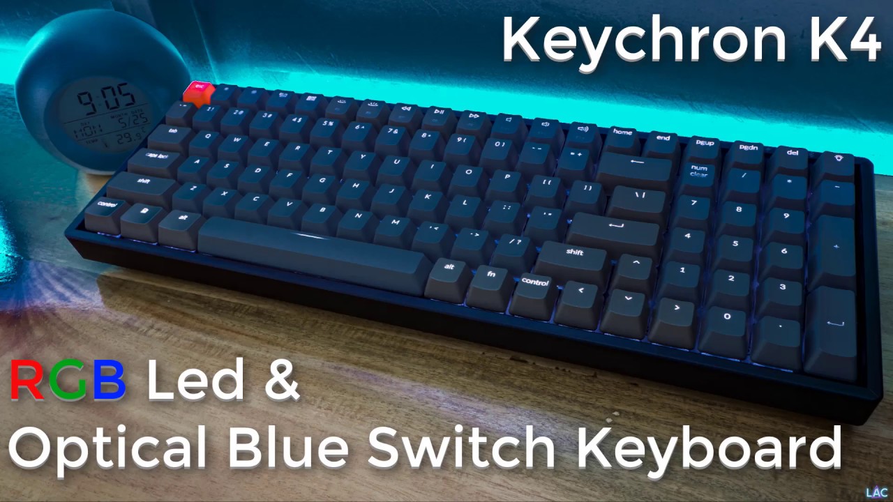 Keychron K4 - RGB Led & Optical Blue Switch Keyboard - YouTube