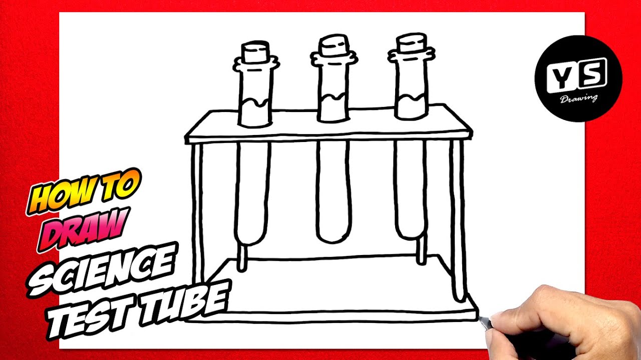 How to draw Science Test Tube - YouTube