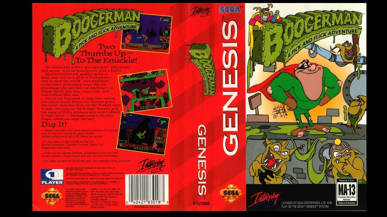 Boogerman-A Pick and Flick Adventure-1994-Mega Drive - YouTube