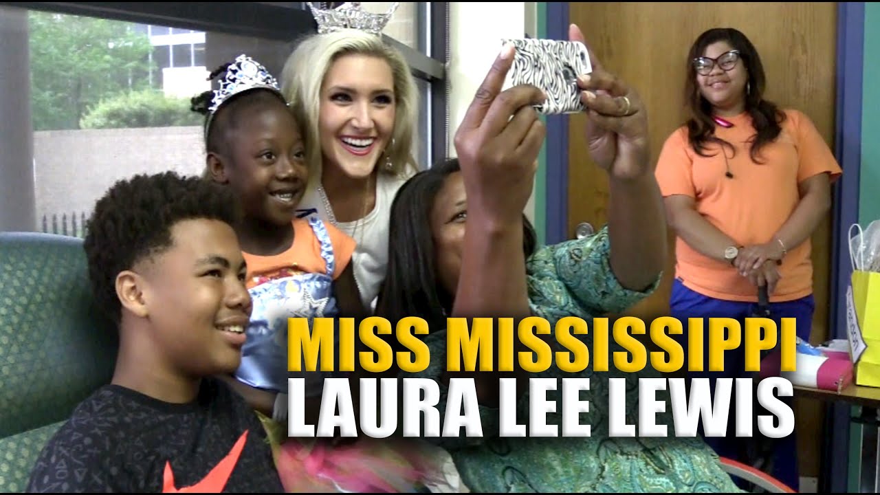 Miss Mississippi Laura Lee Lews Starts Reign with Batson Visit - YouTube