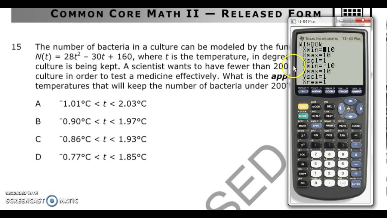 2013 NC Math II Q15 - YouTube