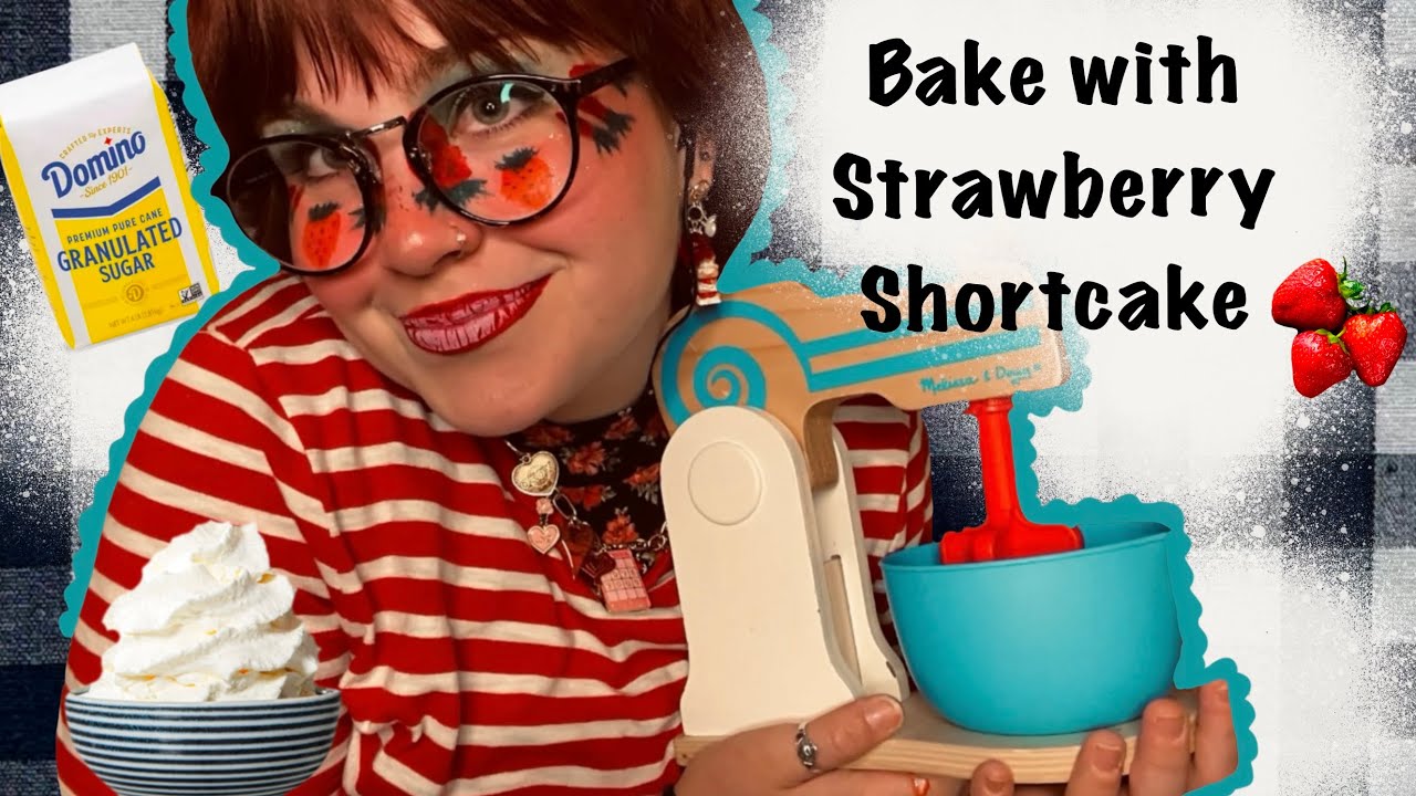 ASMR Autistic: Bake with Strawberry Shortcake🍰🍓(mini brands, special ...