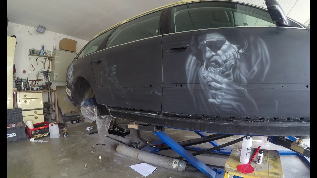 Airbrush Car Audi A6 full custom paint - YouTube