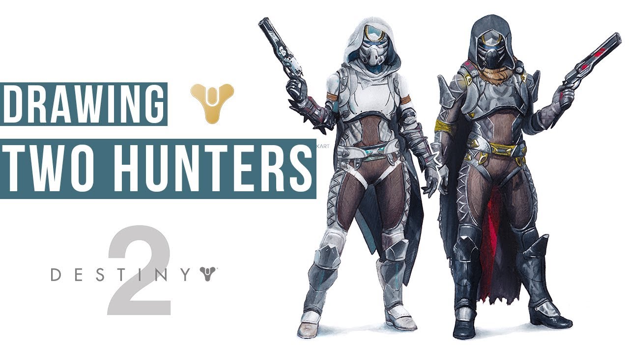 Drawing Two Hunters | DESTINY 2 - YouTube