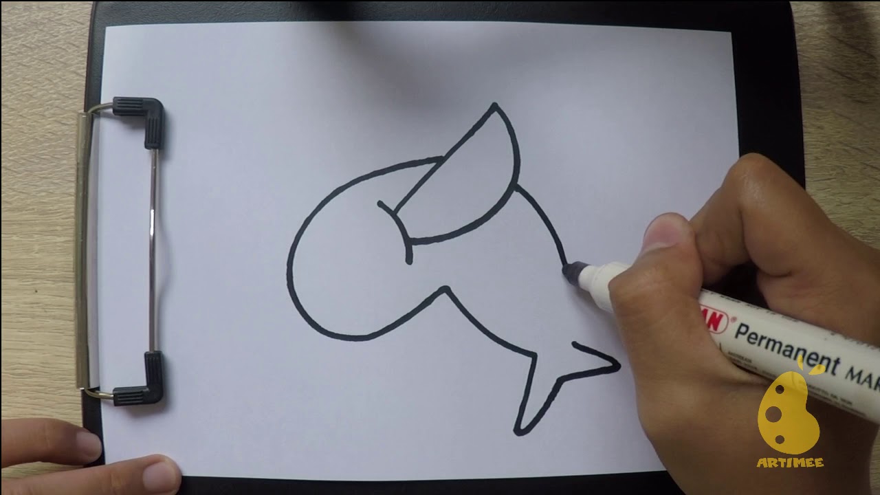 How to Draw flying fish - YouTube