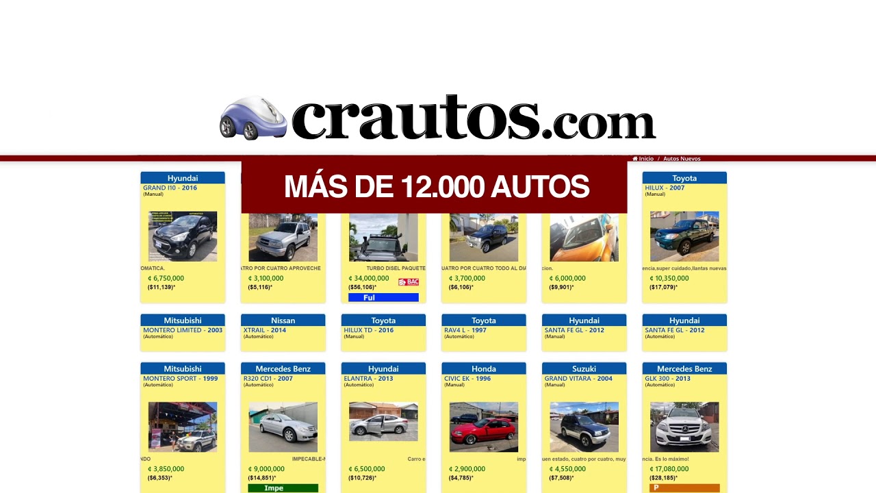 ¿Dónde encontrar el carro que busca? ¡crautos.com! - YouTube