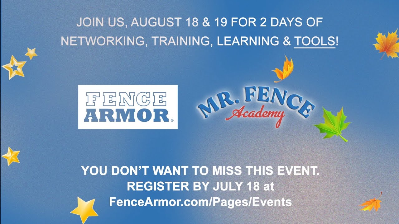 Fence Training School 2022 Promo | Mr. Fence Academy - YouTube