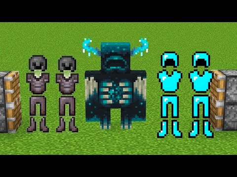 netherite armor + warden + diamond armor = ??? - YouTube