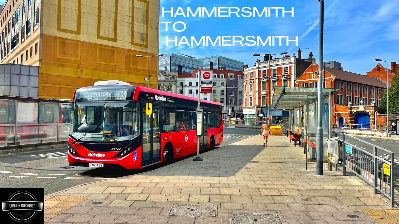 LONDON 4K I rode BUS 533 round trip Hammersmith bridge Join me - YouTube