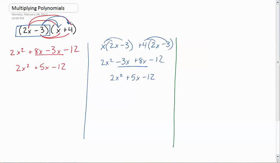 5 Minute Math: Multiplying Binomials in 3 ways - YouTube