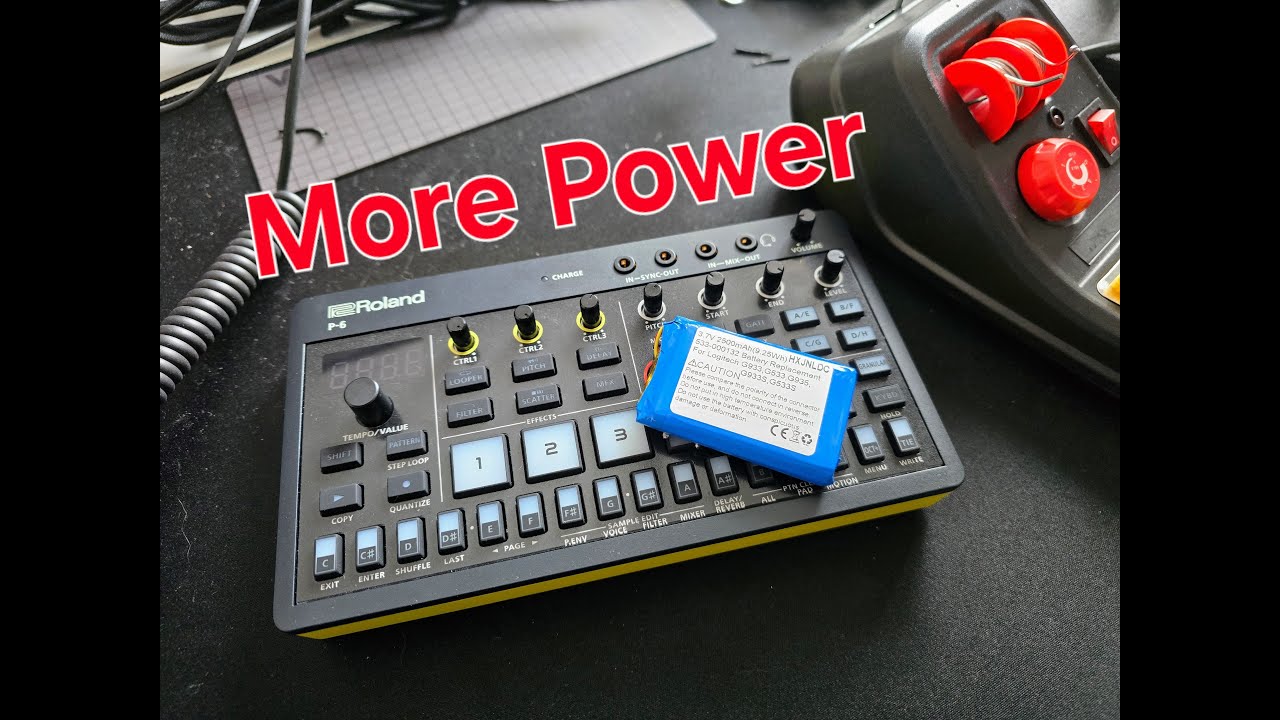 Battery Upgrade Roland AIRA Compact P-6 Sampler - YouTube