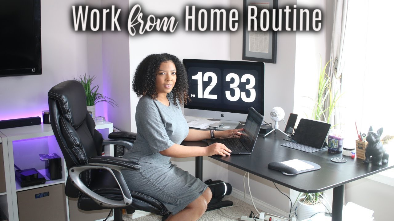 MY WORK FROM HOME ROUTINE - YouTube