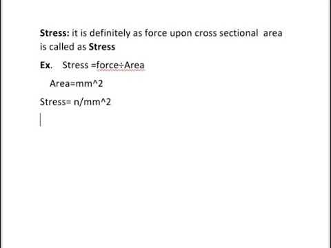 Stress Mechanical engineering - YouTube