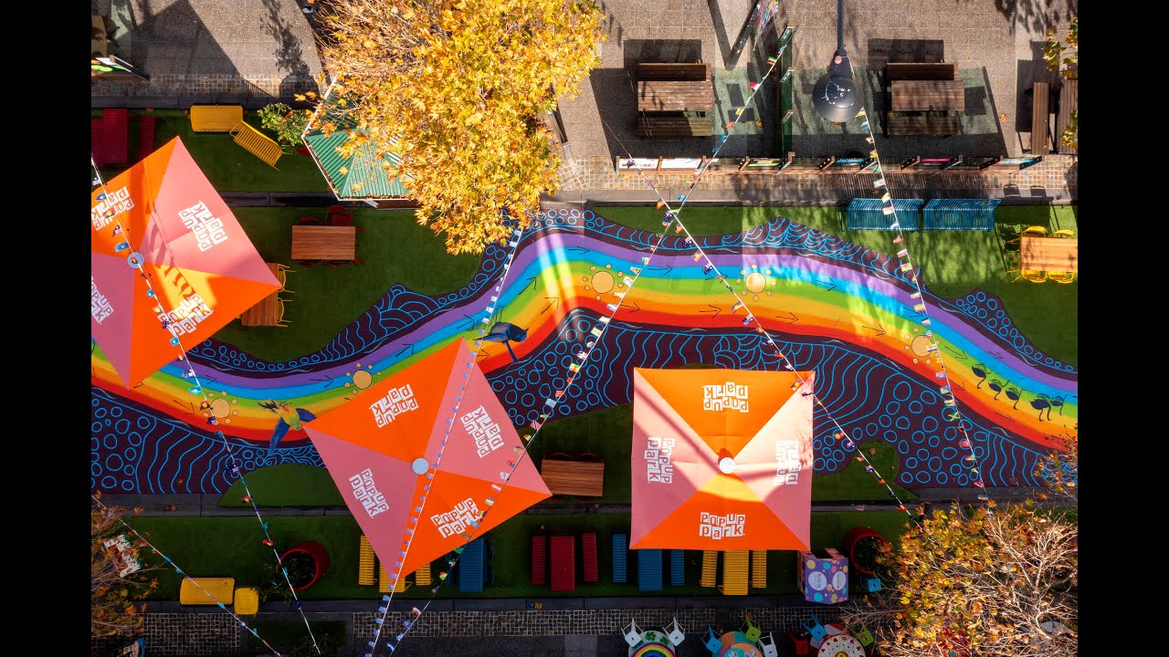 The Rainbow Serpent mural at Point Cook Pop Up Park! - YouTube