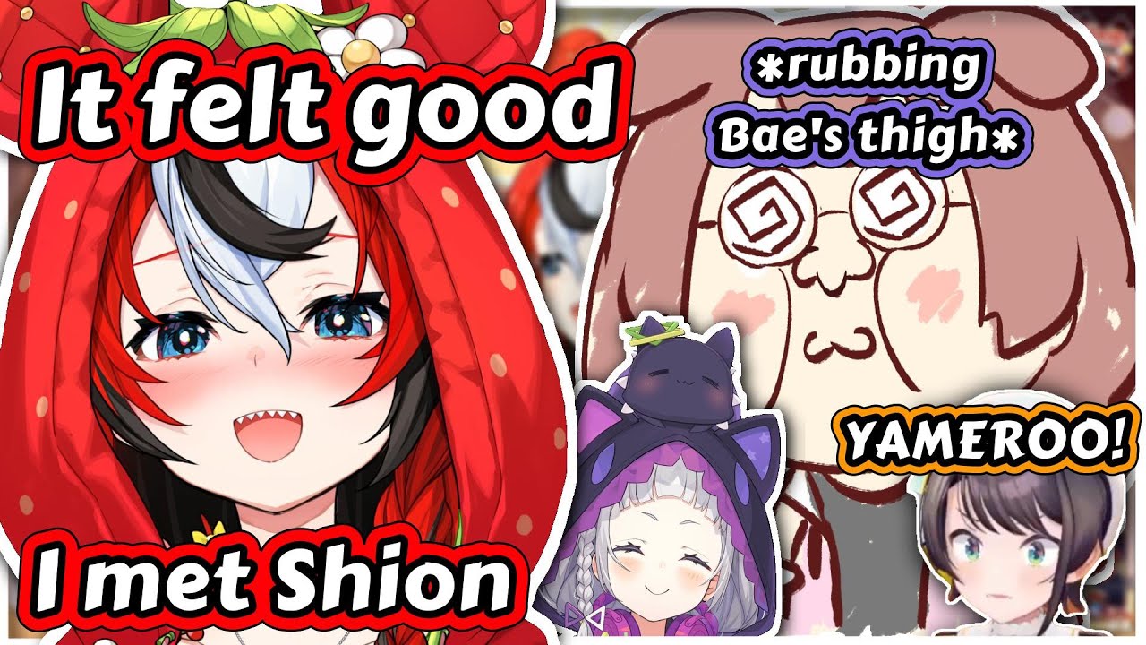 Bae met Shion for the first time and let Korone rub her thigh for a good hour! [HoloEN] - YouTube