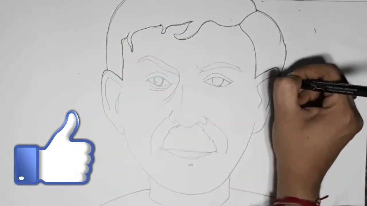 Munshi premchand portrait drawing, Munshi premchand sketch, Munshi ...