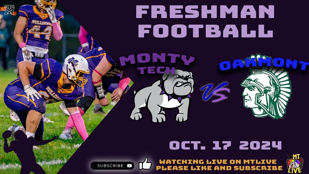 Boys Freshmen Football Monty Tech vs Oakmont 10 17 2024 - YouTube