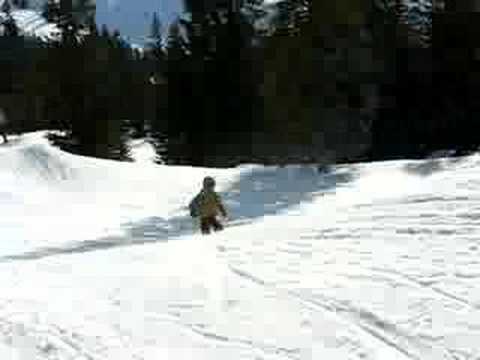 Snowboarding Boardslide 50-50 white 6 YEARS - YouTube