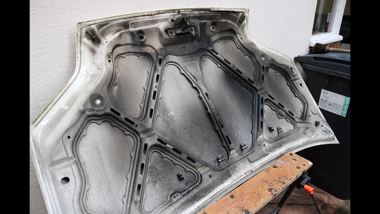 Thick Baked on Engine Bay grease cleanse - YouTube