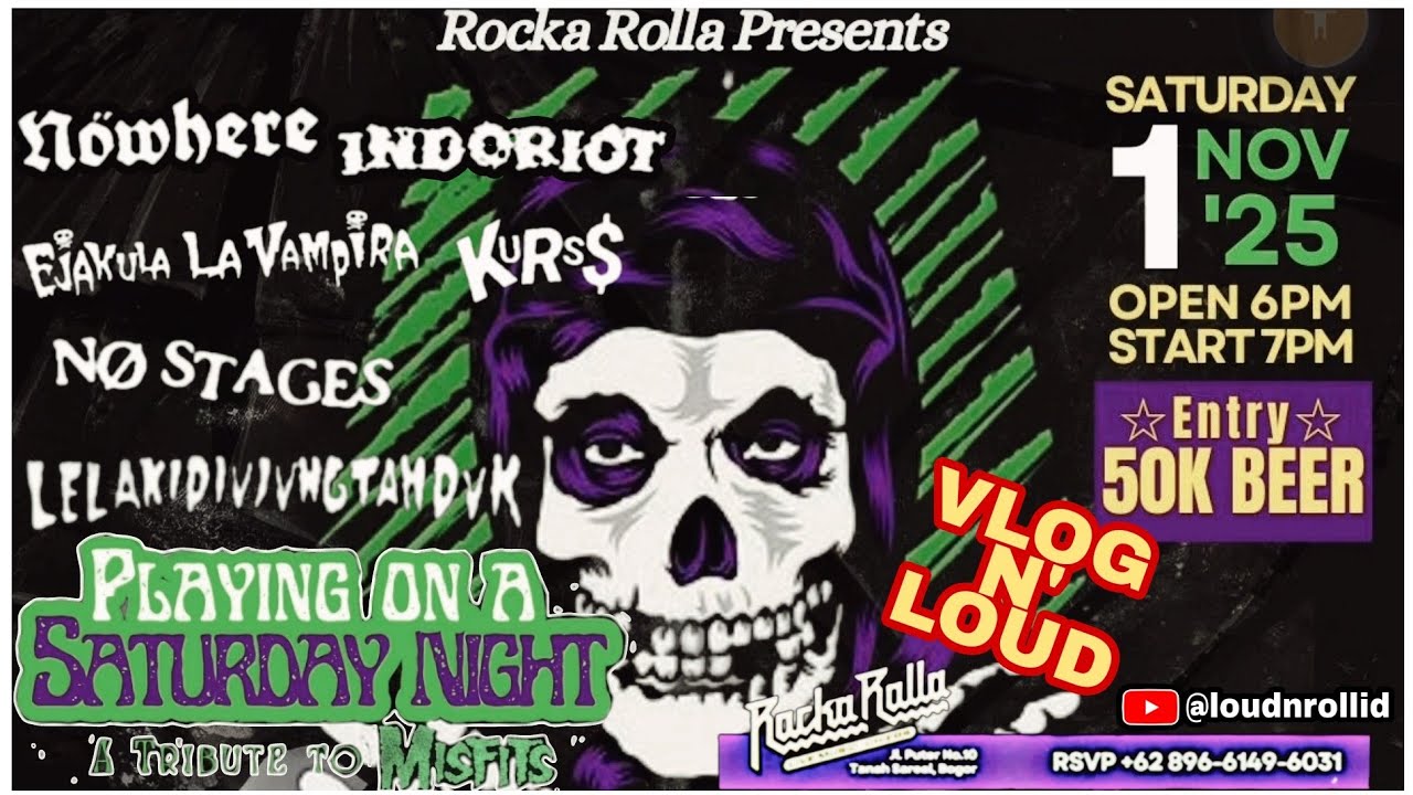 🇮🇩 A TRIBUTE TO MISFITS | PLAYING ON A SATURDAY NIGHT ☠️ VLOG N' LOUD # ...