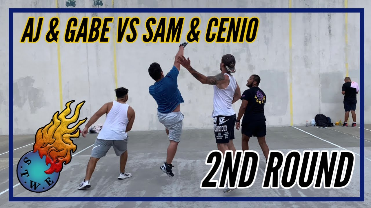 AJ & Gabe Vs Sam & Cenio- 2nd Round - 2023 Park Wars Handball Doubles ...