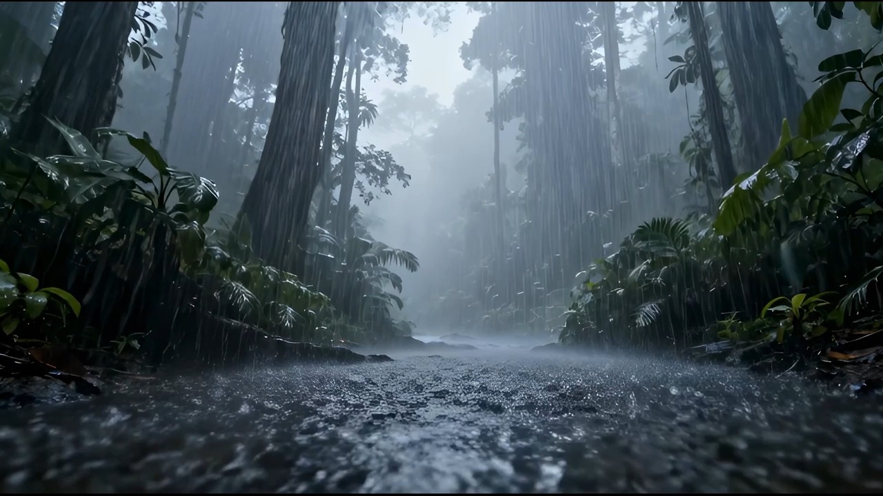 Tropical Rainstorm Ambience 🌧️ Heavy Rain in the Deep Jungle | 8 Hours ...