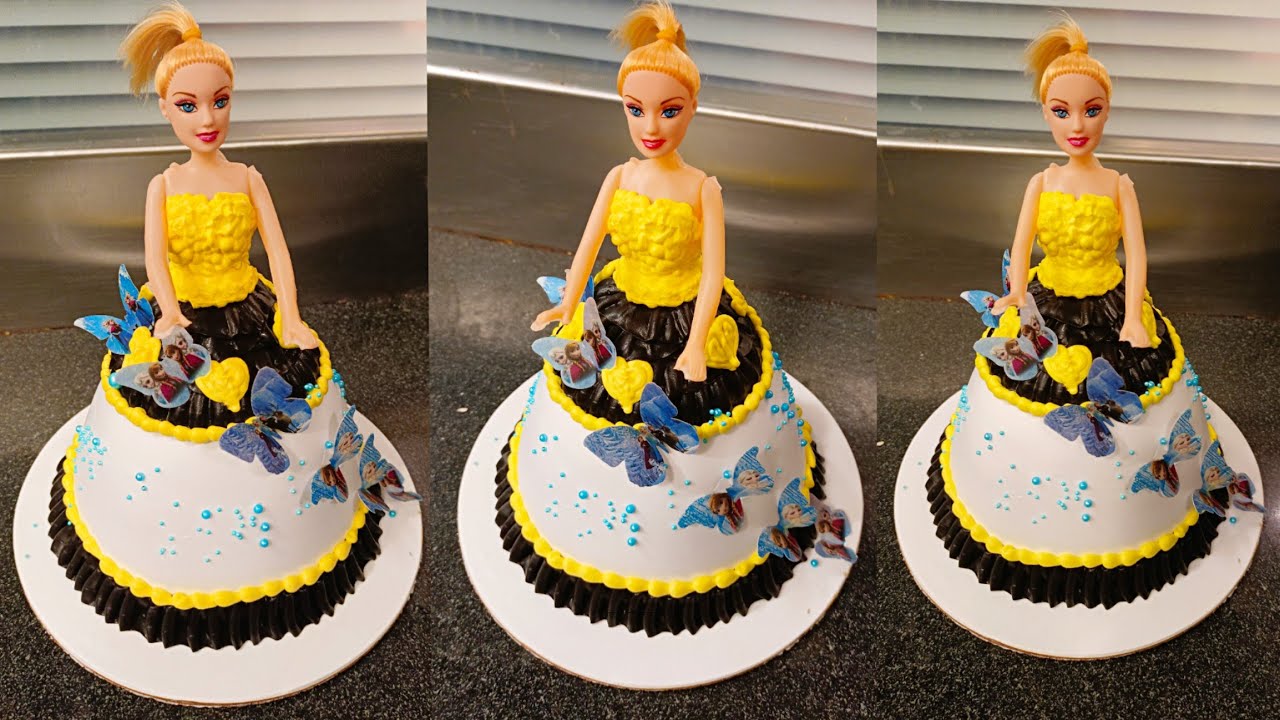 How to make doll cake | Doll cake new design - YouTube