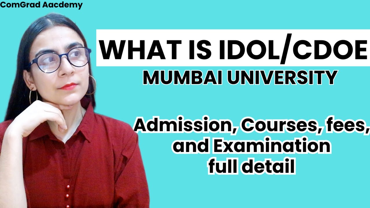 IDOL/ CDOE Mumbai university| Admission and examination full detail| # ...