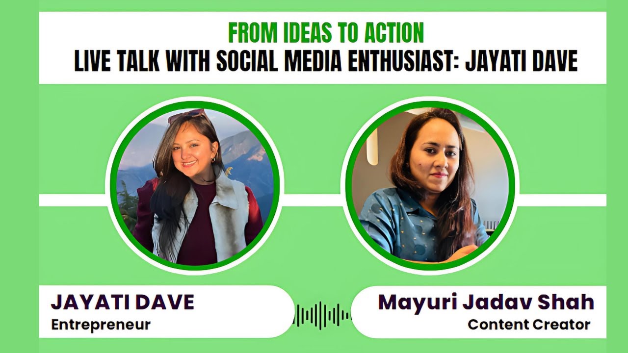 Instagram Live With Jayati Dave : Social Media Enthusiast - YouTube