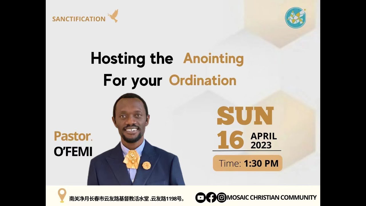 Hosting the Anointing for Our Ordination | Pastor O'Femi - YouTube