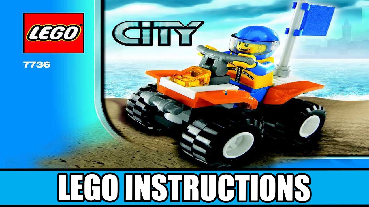 LEGO Instructions | City | 7736 | Coast Guard Quad Bike - YouTube