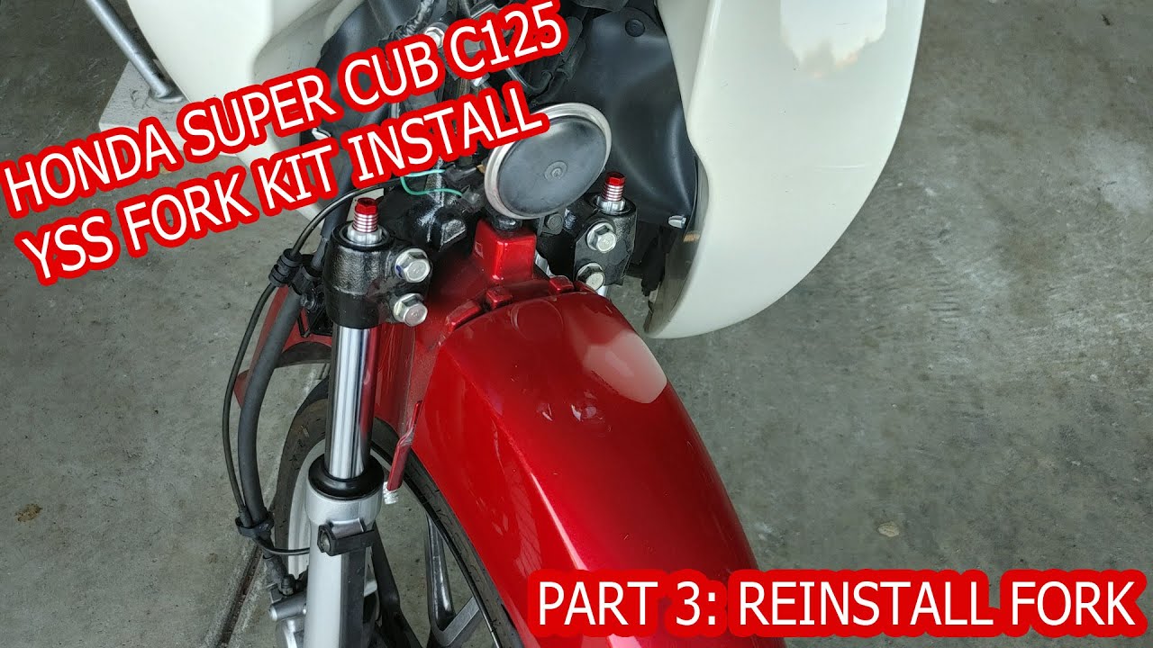Honda Super Cub C125 YSS Hi Performance Fork Kit Install Part 3 ...