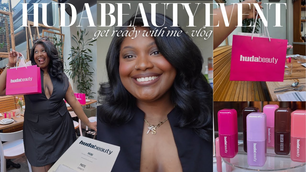 VLOG with HUDA BEAUTY in BOSTON!! ♡ (brand event BTS, grwm like we're ...